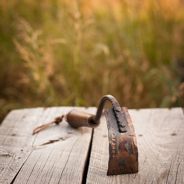 Fisher Blacksmithing Garden Hoe | Square Blade with Walnut Handle